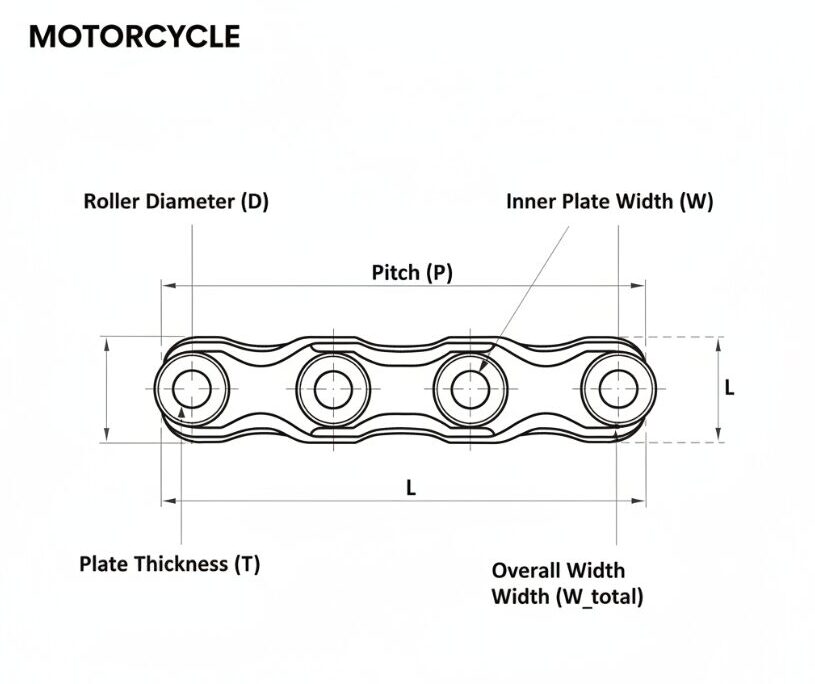 520 vs 525 vs 530 Motorcycle Chain Sizes Dimensions Explained
