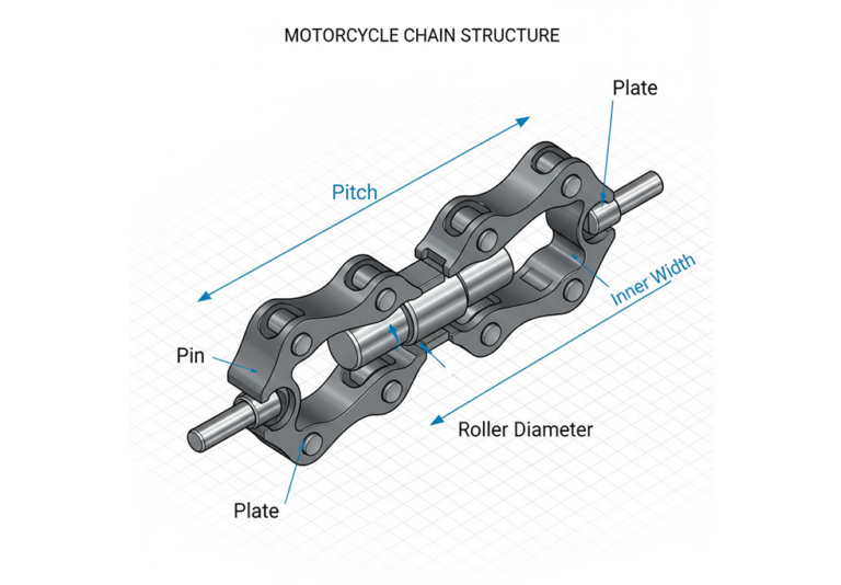 520 Vs 525 Vs 530 Chain Dimensions & Differences Explained-Motomaxsfr