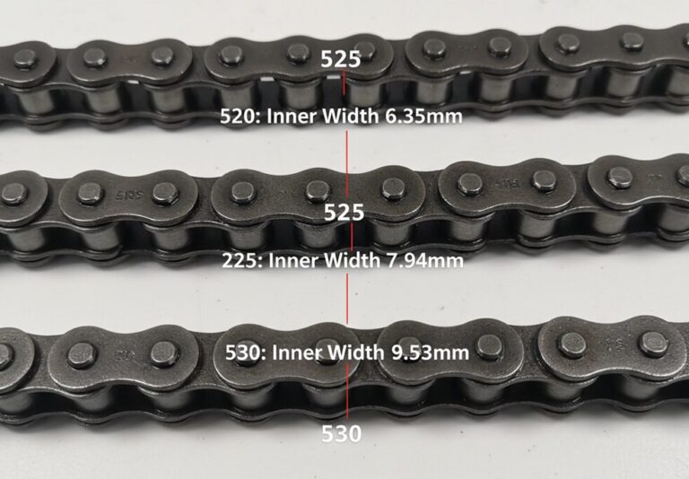 520 Vs 525 Vs 530 Chain Dimensions & Differences Explained-Motomaxsfr